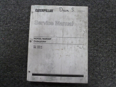 CAT Caterpillar NOR30P Order Picker Forklift Shop Service Repair Manual ...