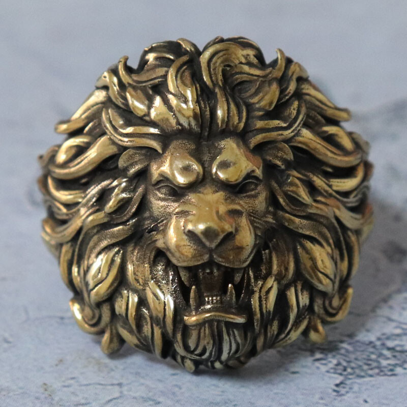High Trendy 3D Lion Rings King Of The Beasts Ring 925 SOLID STERLING ...
