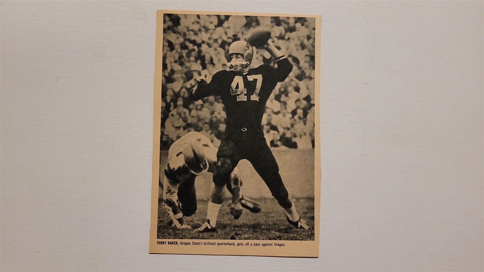 Terry Baker Oregon State University 1961 Football YB Player Panel | eBay