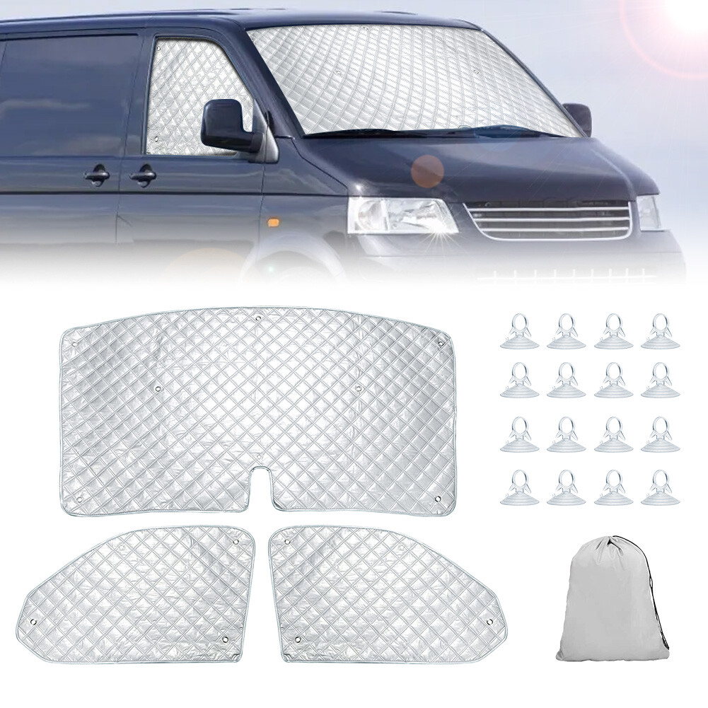 Car Windscreen Window Cover Internal Thermal Blinds For VW TRANSPORTER ...