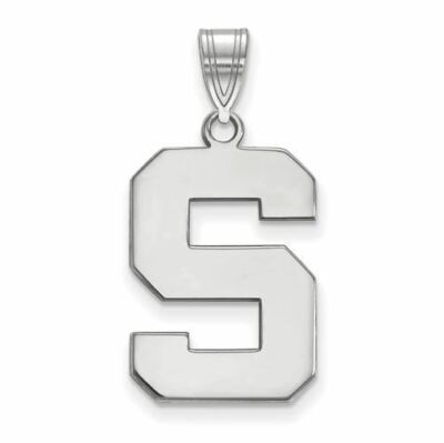 Sterling Silver Michigan State Letter S Large Pendant | eBay