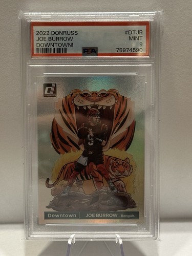 2022 Panini Donruss Joe Burrow Downtown Psa 9 #DTJB Bengals 🔥🔥🔥 | eBay