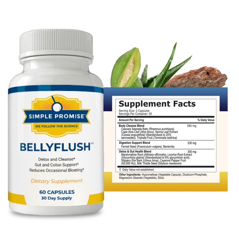 Simple Promise BellyFlush - Detox and Colon Cleanse Supplement - Milk ...