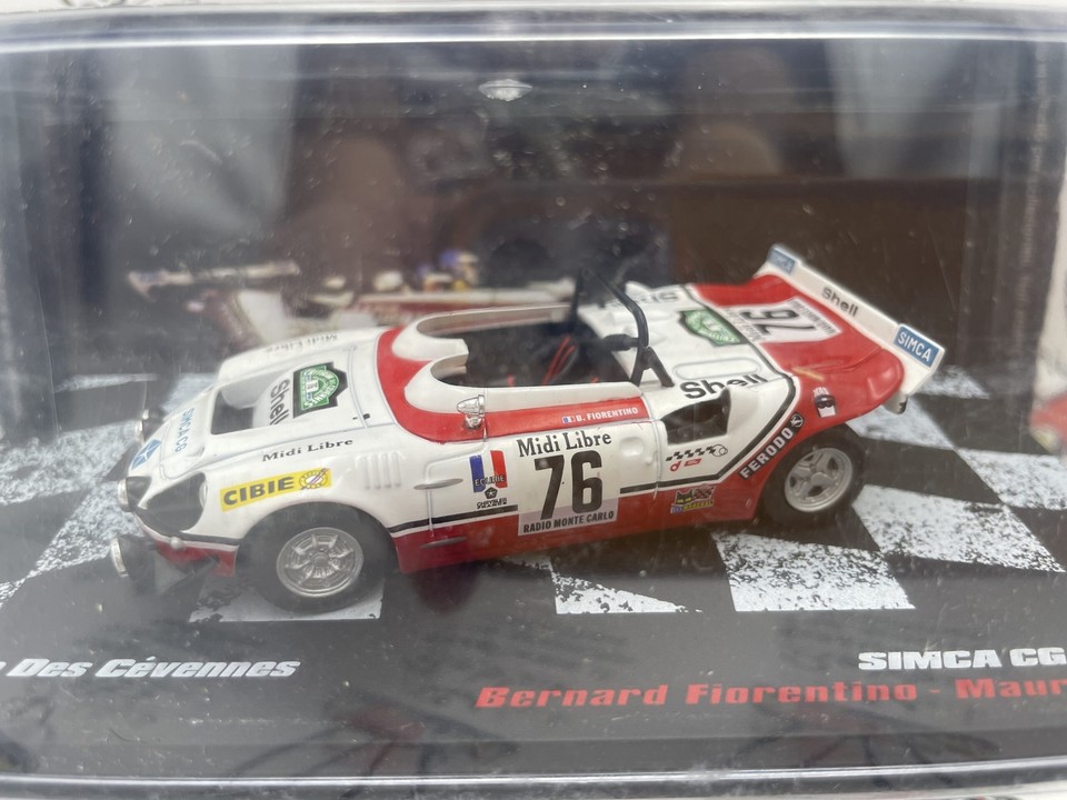 DIE CAST " SIMCA CG SPIDER CRITERIUM DES CEVANNES 1971 " ALTAYA SP 1/43 ...