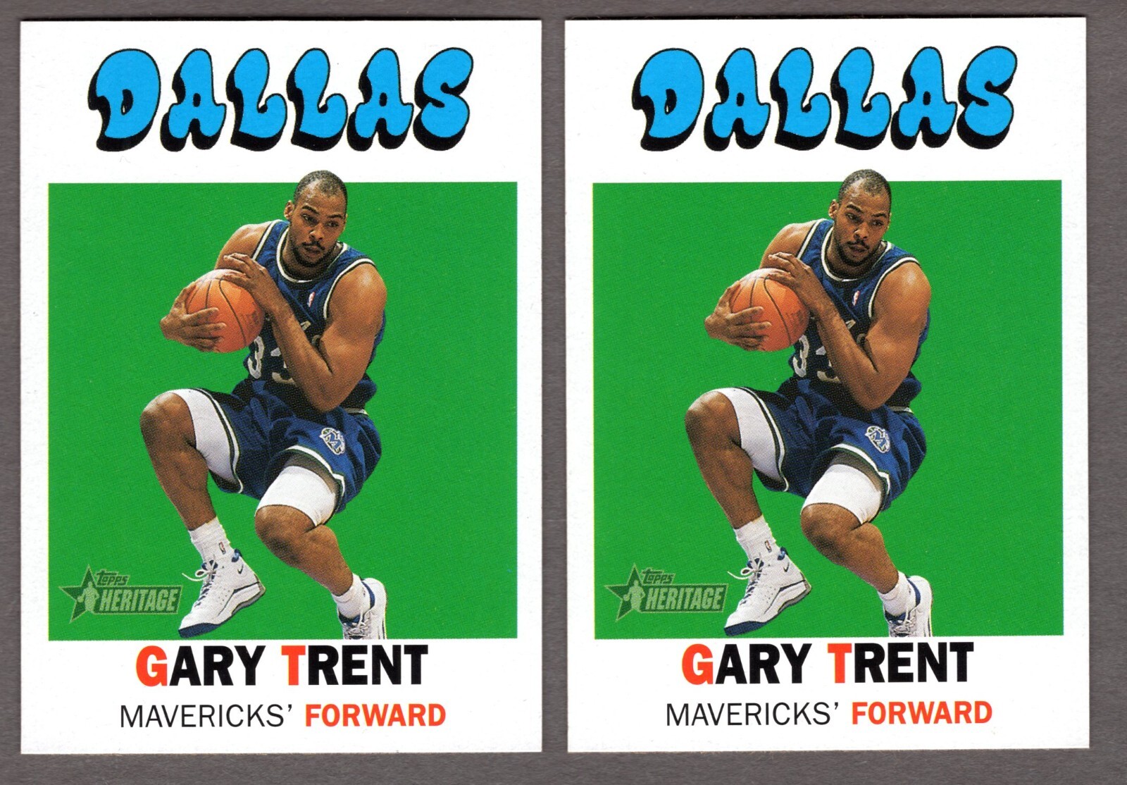 (2) 2000-01 TOPPS HERITAGE GARY TRENT CARD #110 LOT **NM-MT** DALLAS ...