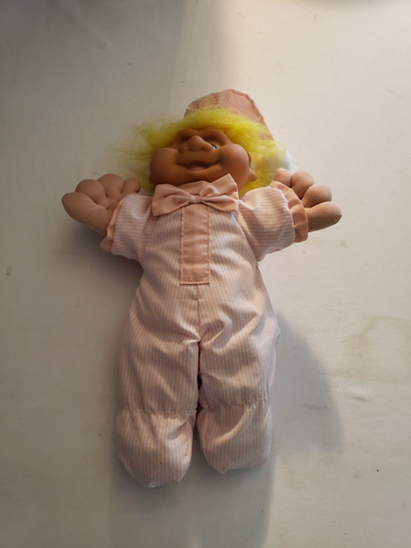Vintage Dan Brechner LUCKY Troll Doll 1991 YELLOW Hair 15" | eBay