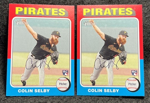 #150 Colin Selby RC 2024 Topps Heritage Pittsburgh Pirates + Extra | eBay