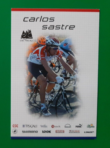 CYCLISME carte cycliste CARLOS SASTRE équipe CSC TISCALI 2002 | eBay