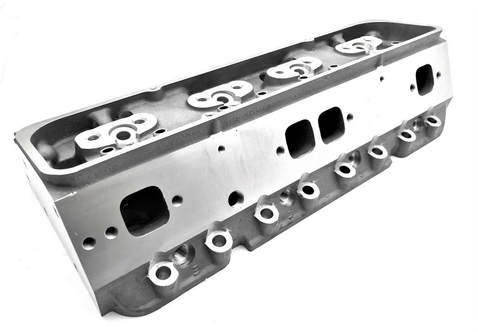 Angle Plugs Small Block Chevy Cylinder Head SBC Aluminum Bare SB 327 ...