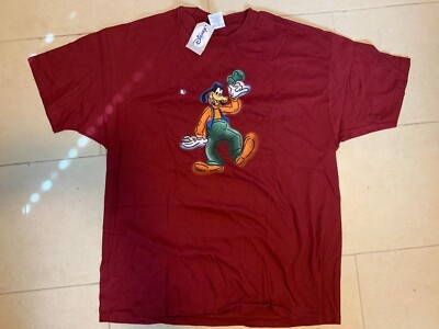 GOOFY SCREEN PRINTED DISNEY STORE MEN'S XL EXTRA LARGE DEEP RED T-SHIRT ...
