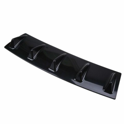Universal Car Rear Bumper Lip Diffuser Splitter Spoiler 5 Fin Skirt ...