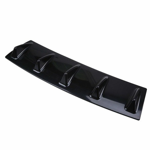 Universal Car Rear Bumper Lip Diffuser Splitter Spoiler 5 Fin Skirt ...