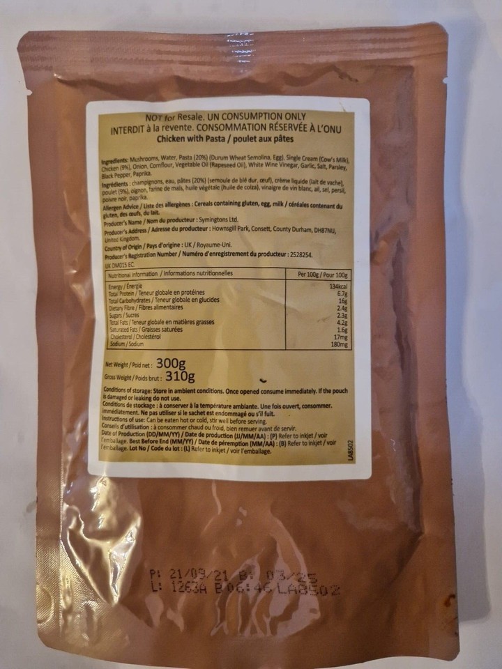 BRITISH ARMY MOD RATION PACKS MEALS MRE EMERGENCY FOOD SUPPLIES READY ...