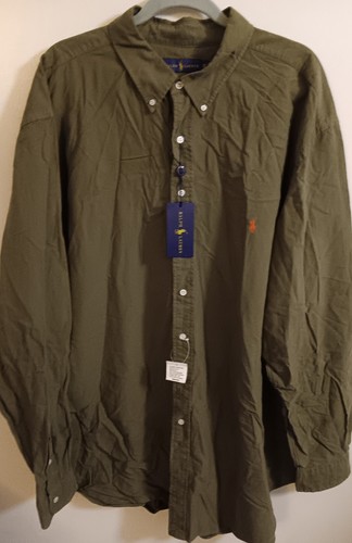 Polo Ralph Lauren Oxford Button Down Long Sleeve Men's Shirt 3XL TALL ...