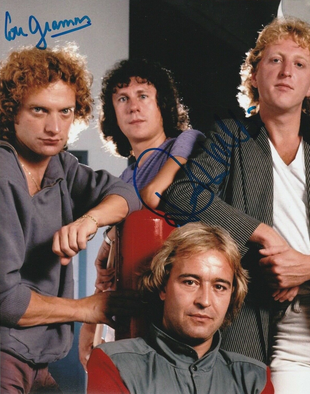 * FOREIGNER * signed autographed 8x10 photo * RICK WILLS & LOU GRAMM ...