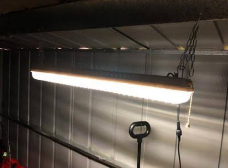 Solar Powered LED Shed Light 1000 Lumen Bright Caravan Garage 65cm Tube ...