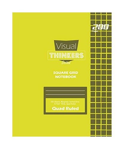Visual Thinkers Square Grid, Quad Ruled, Composition Notebook, 100 ...