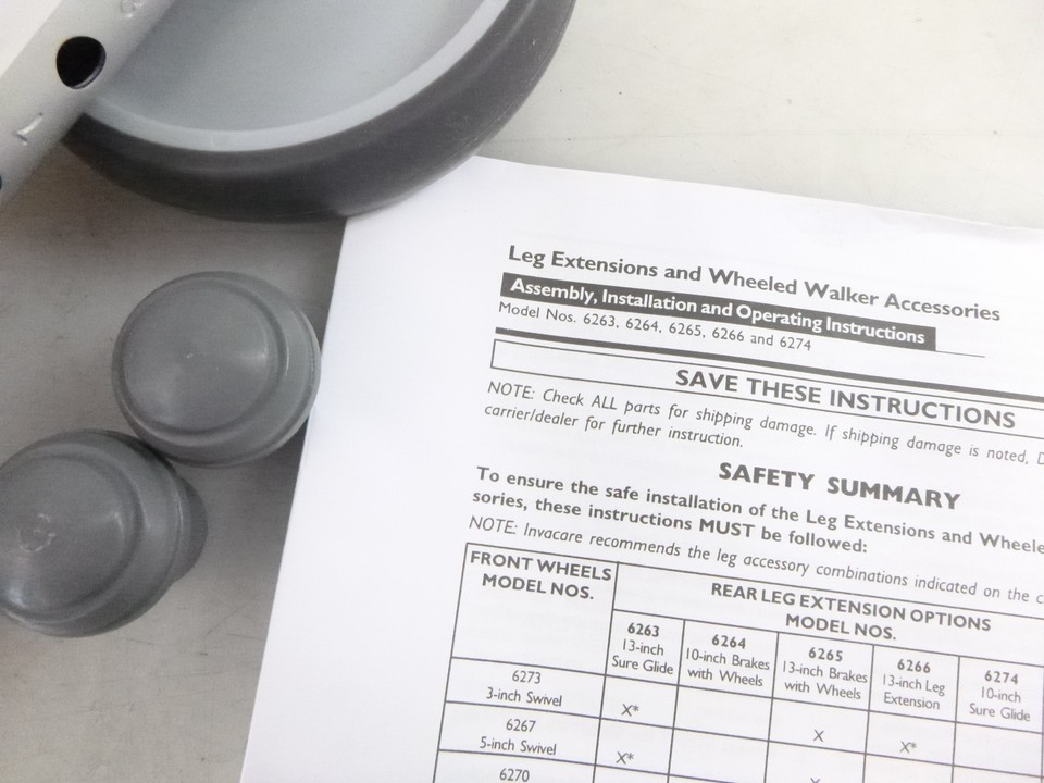 INVACARE G6271 Leg Extensions and Wheeled Walker Accessories | eBay