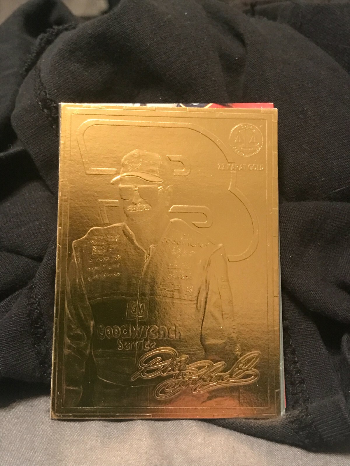 Dale Earnhardt #3 22 Karat Gold Foil Trading Card 7 Time NASCAR ...