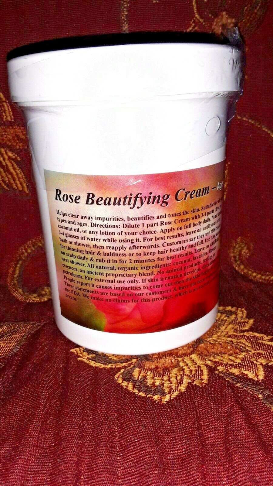 Organic Natural Rose Face Acne Anti Aging Wrinkle Cream Sample W ...