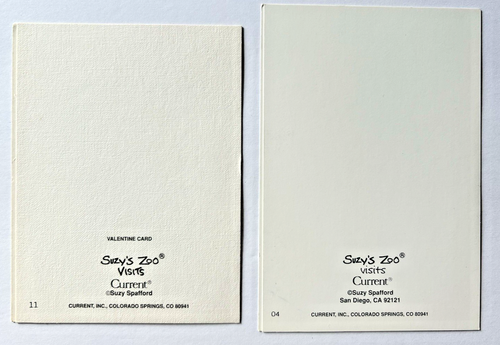 Suzy's Zoo Current Cards Lot of 2 Valentine's Day and Halloween | eBay