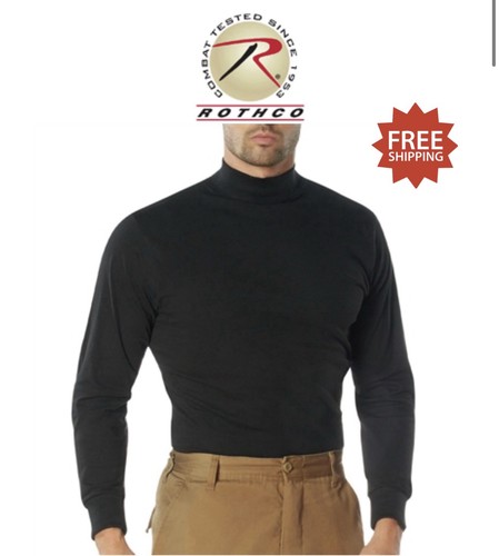 Rothco 3406 Mock Turtleneck Warm High Collar Neck Uniform Long Sleeve ...