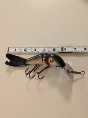 Rare Bud Stewart Jointed 7" Wood Crankbait Lure Musky Pike Sucker Shad ...