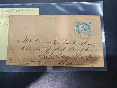 Confederate GENUINE Postal Cover with Confederate Ten Cent Stamp | eBay