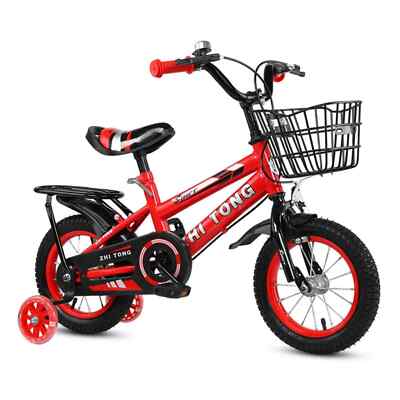 Red Kids Bike 16 inch Children Boys Girls Bicycle Cycling With ...