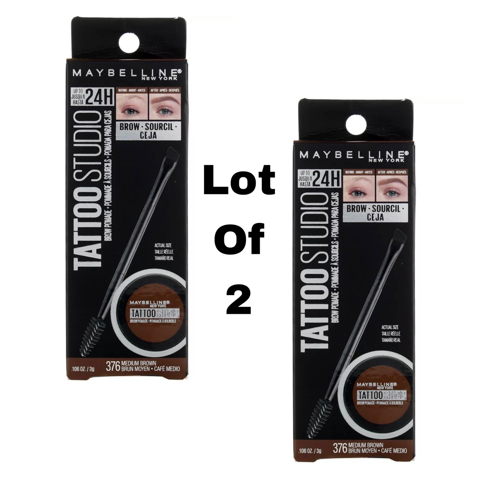 Maybelline Tattoo Studio # 376 Warm Brown 3g Brow Pomade New In Box 2 ...