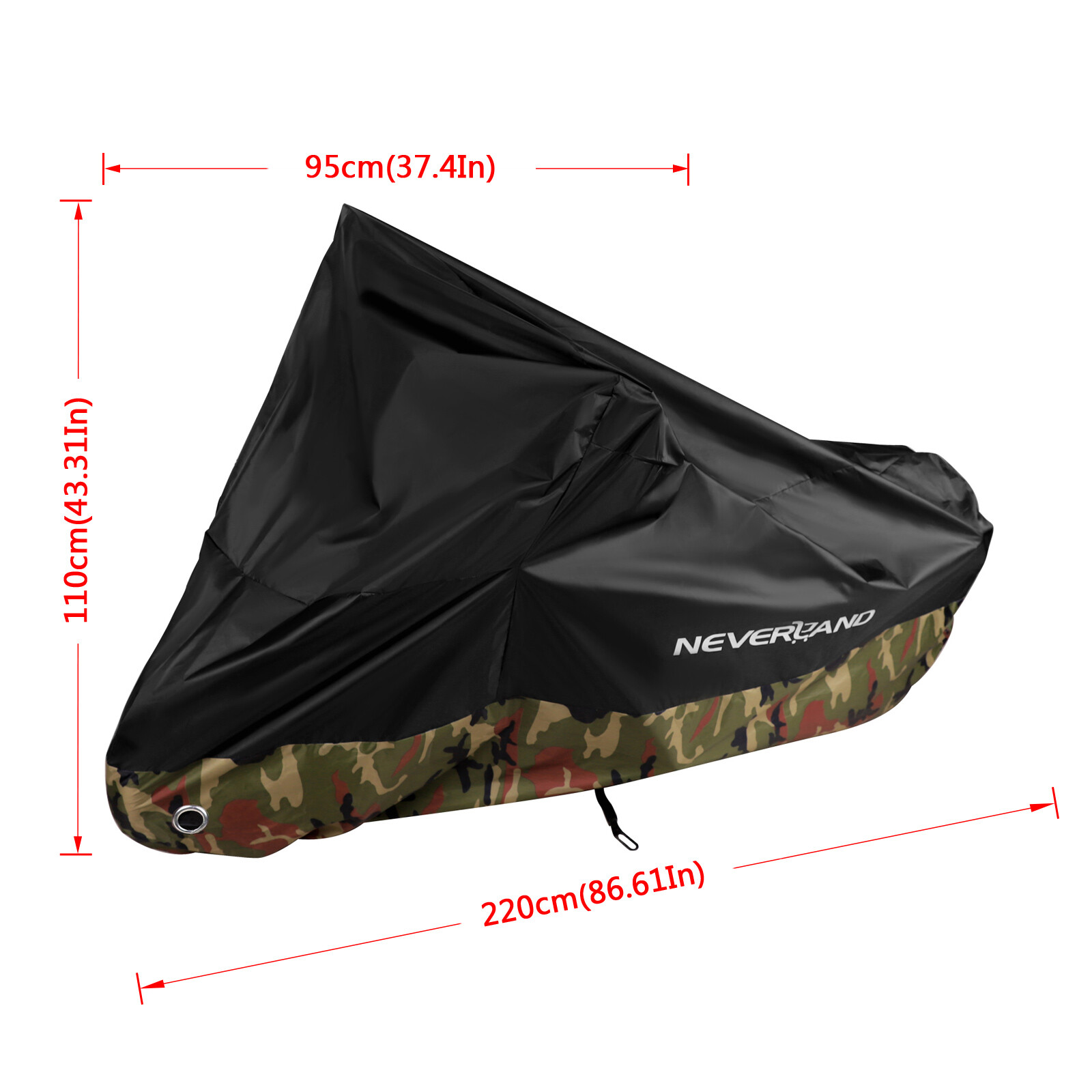 Large Waterproof Motorcycle Moped Bike Cover Rain Sun Outdoor Storage ...