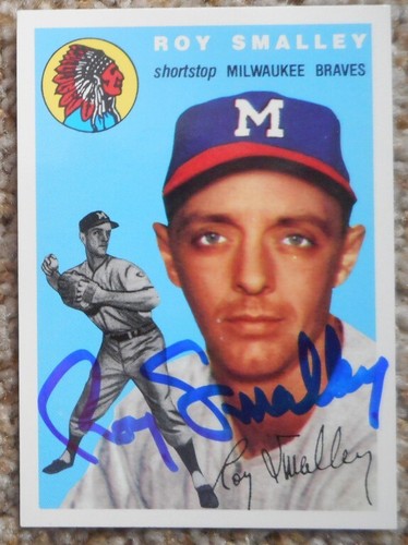 Roy Smalley signed 1954 Topps reprint - Braves | eBay