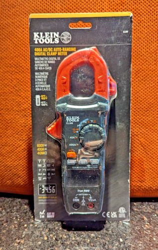 Klein Tools CL390 Digital Clamp Meter, Reverse Contrast Display, Auto ...