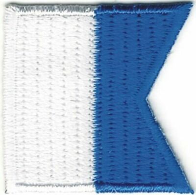 1 1/4" International Maritime Nautical Signal Flag Letter A Alpha Patch ...