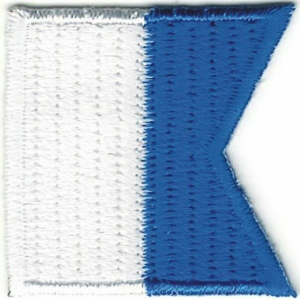 Maritime Signal Flag Letter A Embroidered Alpha Iron on (1 1/4" in) Lot ...