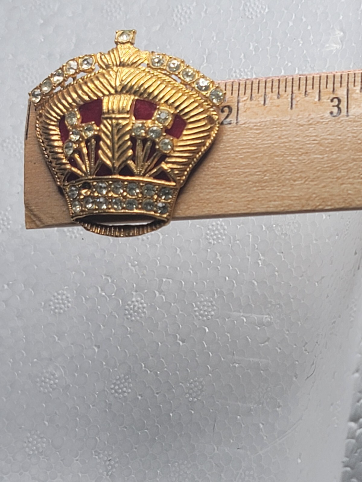Vintage Royal Red Crown Brooch Pin, may be Victorian | eBay