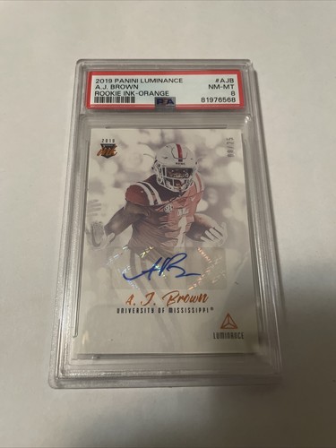 2019 Panini Luminance - Rookie Ink A.J. Brown #RI-AJB Orange /25 (AU ...
