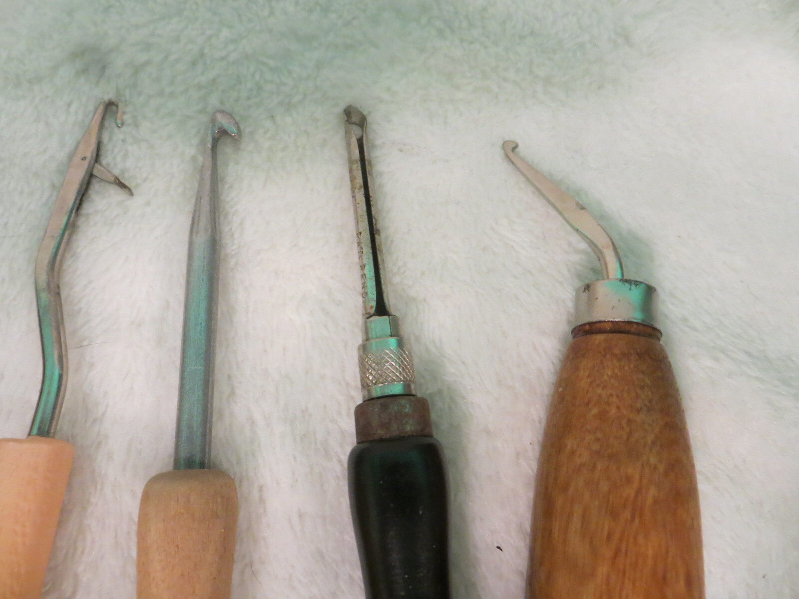 Vintage Lot of 8 Wooden Handled Carpentry Rug Tools Awls Hooks | eBay