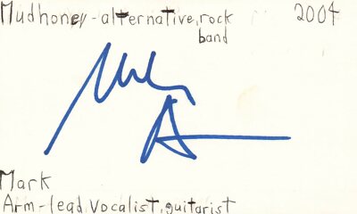 Mark Arm Singer Guitarist Mudhoney Rock Band Music Autographed Signed ...