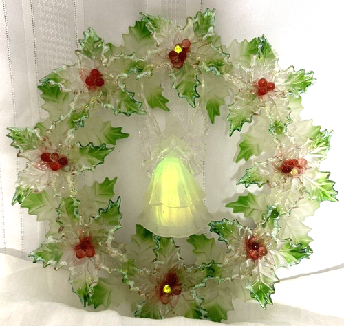 Avon Acrylic Angel Wreath 12" Lights Vintage Christmas | eBay