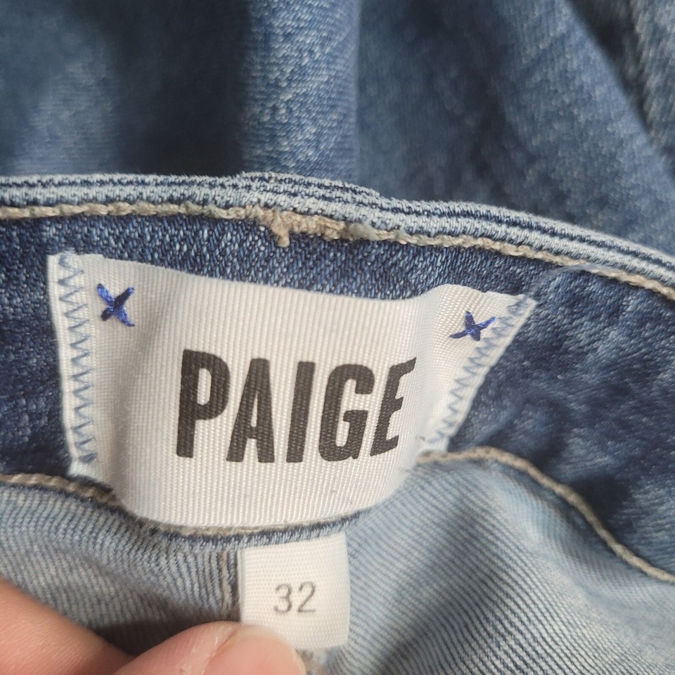 Paige size 32 jeans women straight high rise jimmy jimmy crop pockets ...