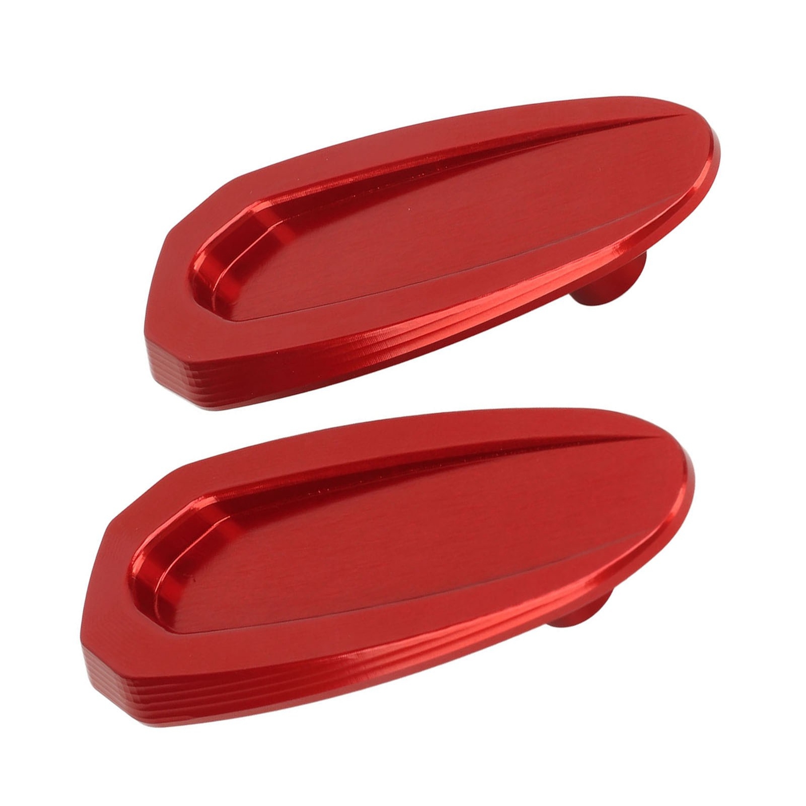 Car Red 2Pcs Mirror Base Cover Aluminum Alloy Water Resistant ...