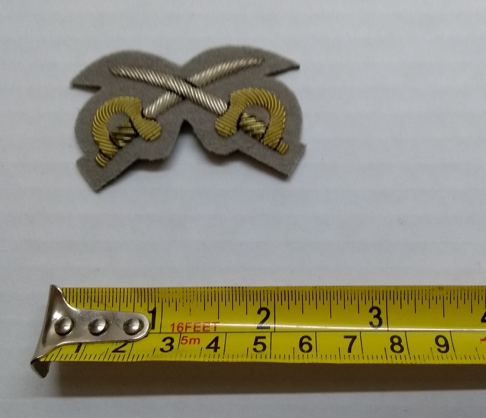 Mess Kit Badge PtI Cross Swords Grebe Grey British Hand Embroidered ...