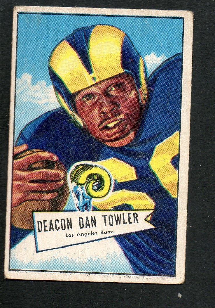 1952 Bowman Small Football Card #120 Deacon Dan Towler-Los Angeles Rams ...