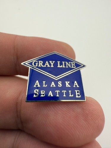 The Gray Line Alaska Seattle Lapel Hat Pin - Tour Bus Company - Gray ...