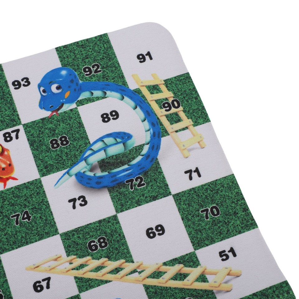 Snakes And Ladders Board Game Set 35cm Rubber Portable Board Game Set ...