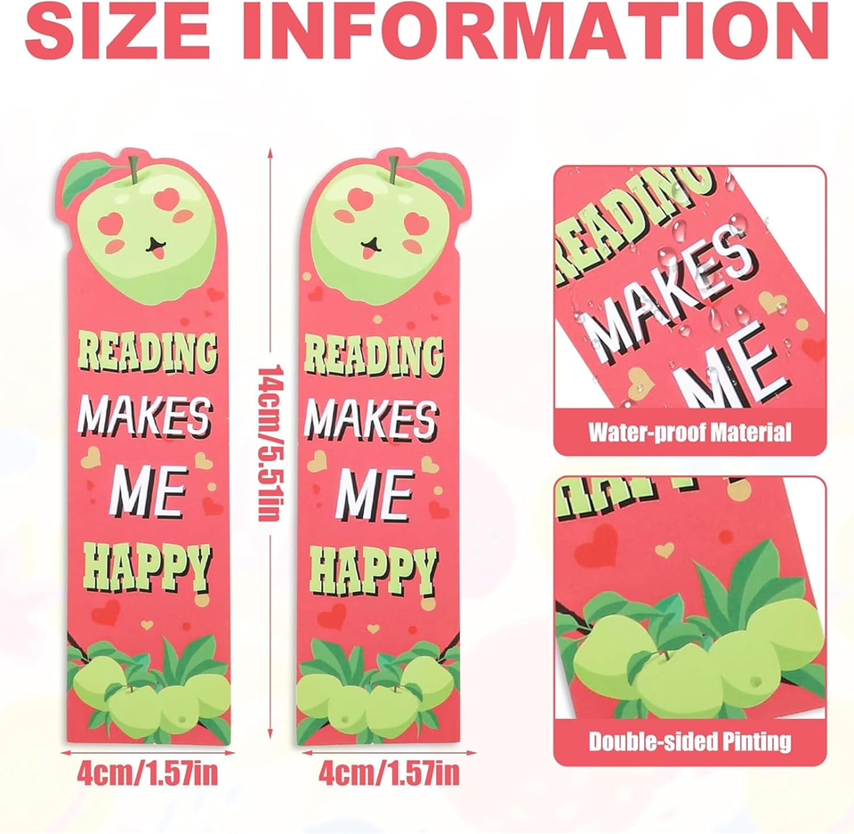 30-Piece Scented Fruit Bookmarks Set - Fun Sniff Bookmarks with ...