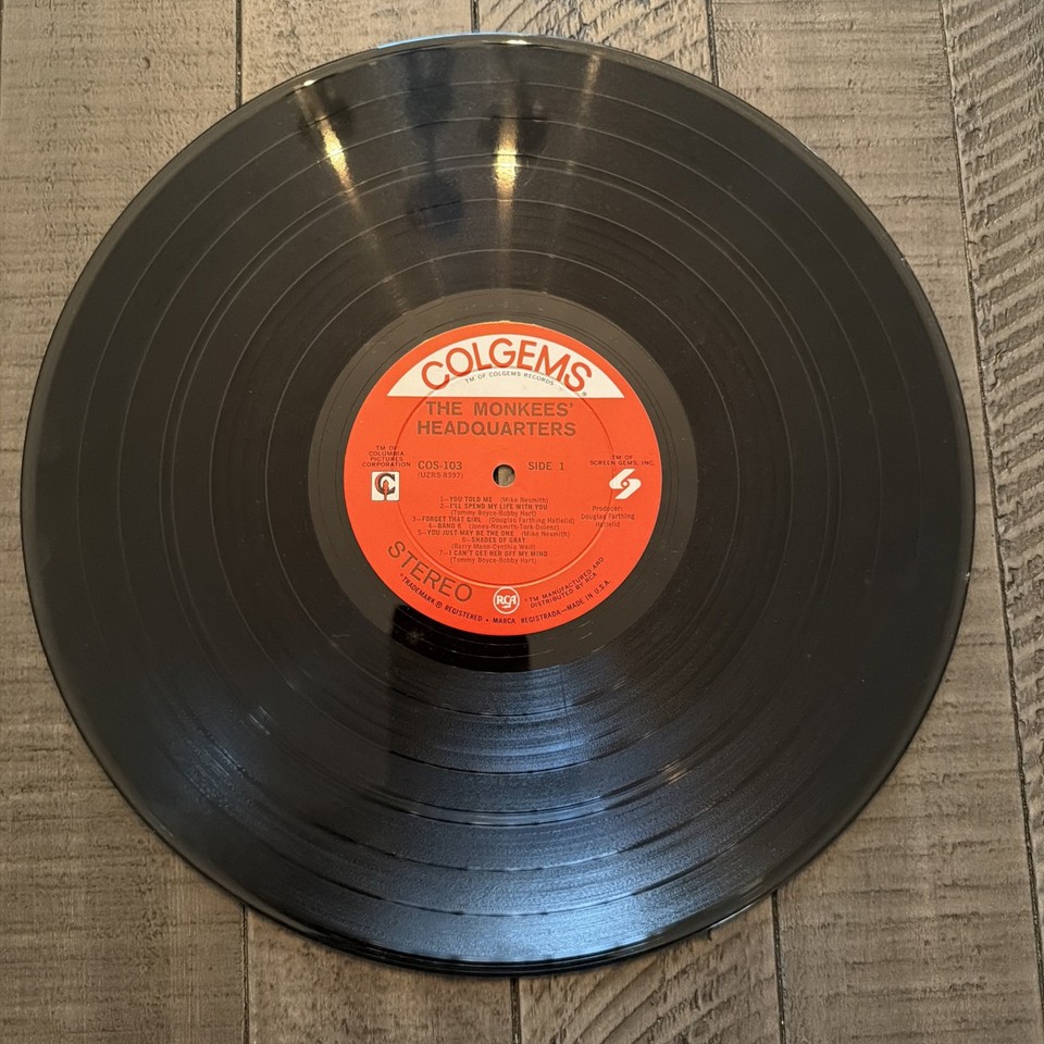 The Monkeys Vinyl LP HeadQuarters 1967 Mono EX/VG Record Album | eBay