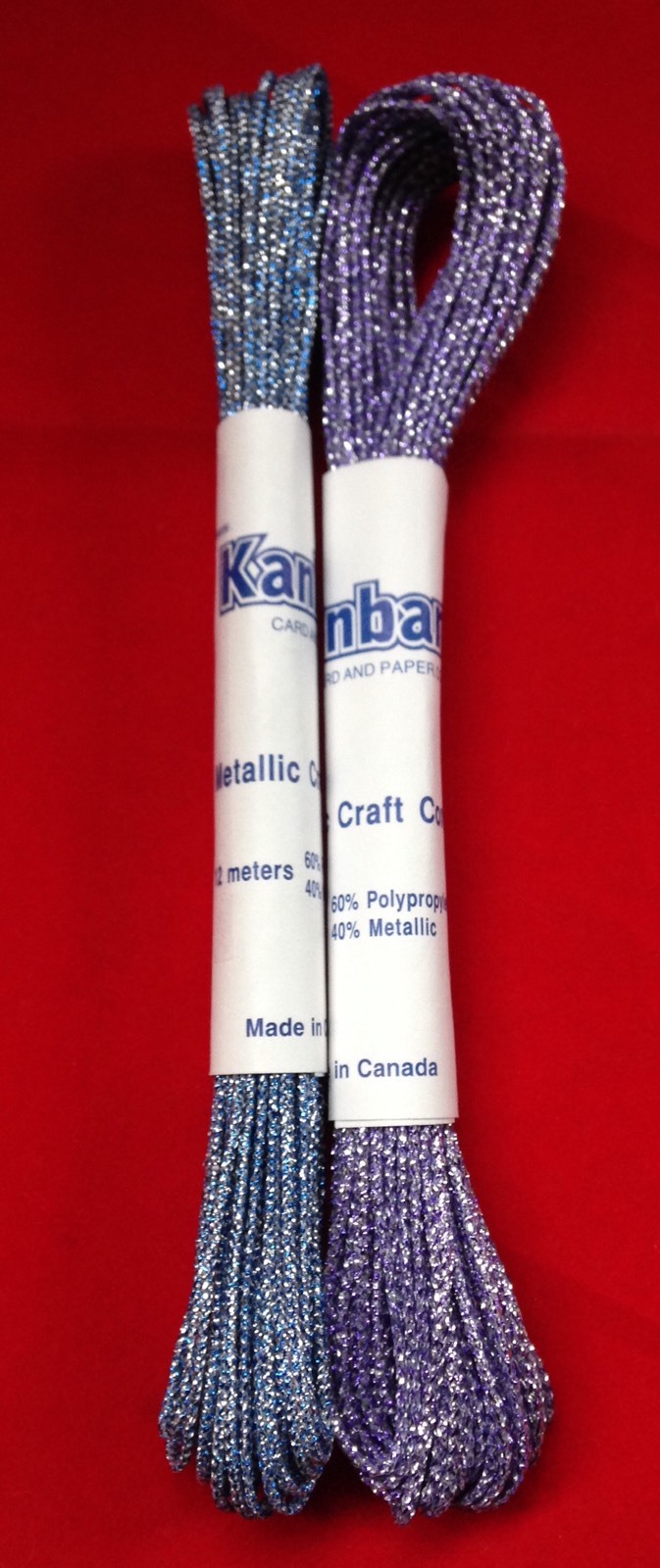 Metallic craft cord string thread braid Kanban 12m glitter blue purple ...