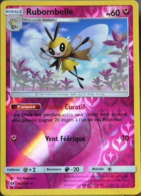carte Pokémon 93/149 Rubombelle 60 PV - HOLO REVERSE SM1 - Soleil et ...